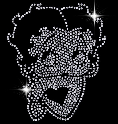 IRON ON - Small BETTY BOOP Sparkling Rhinestone Diamonte Transfer Motif ...