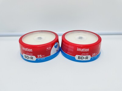 X2 Imation Blu-ray 25-Pack Recordable Media BD-R 4X / 25GB Brand New ...