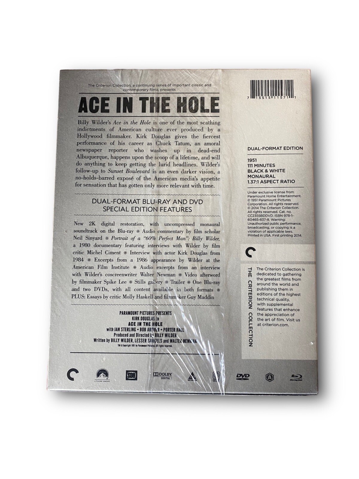 Ace in the Hole (Criterion Collection) (Blu-ray, 1951) for sale online ...