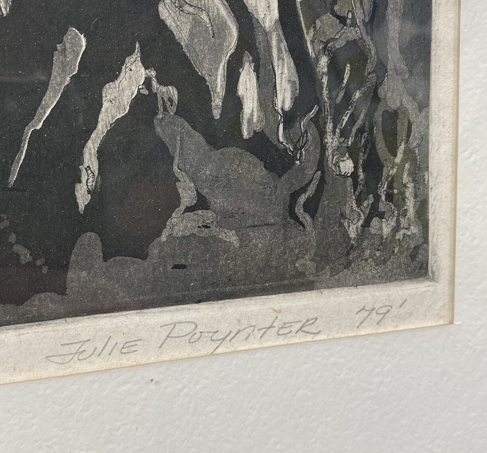 Julie Poynter Trees Artist Pencil Signed & Numbered 1/7 Black White ...