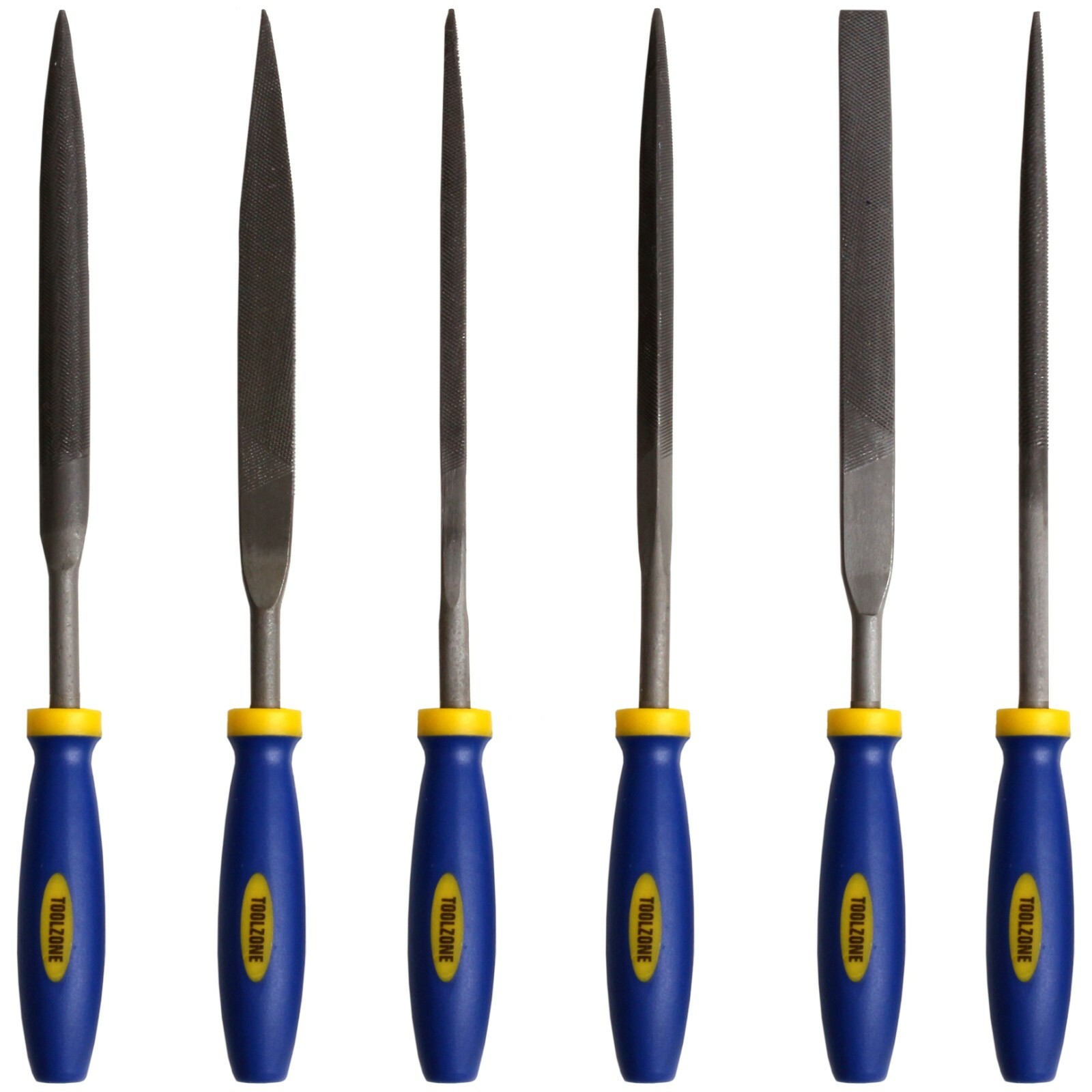 6Pc BEARING STEEL WARDING FILE SET Precise Metal Working Round Square ...