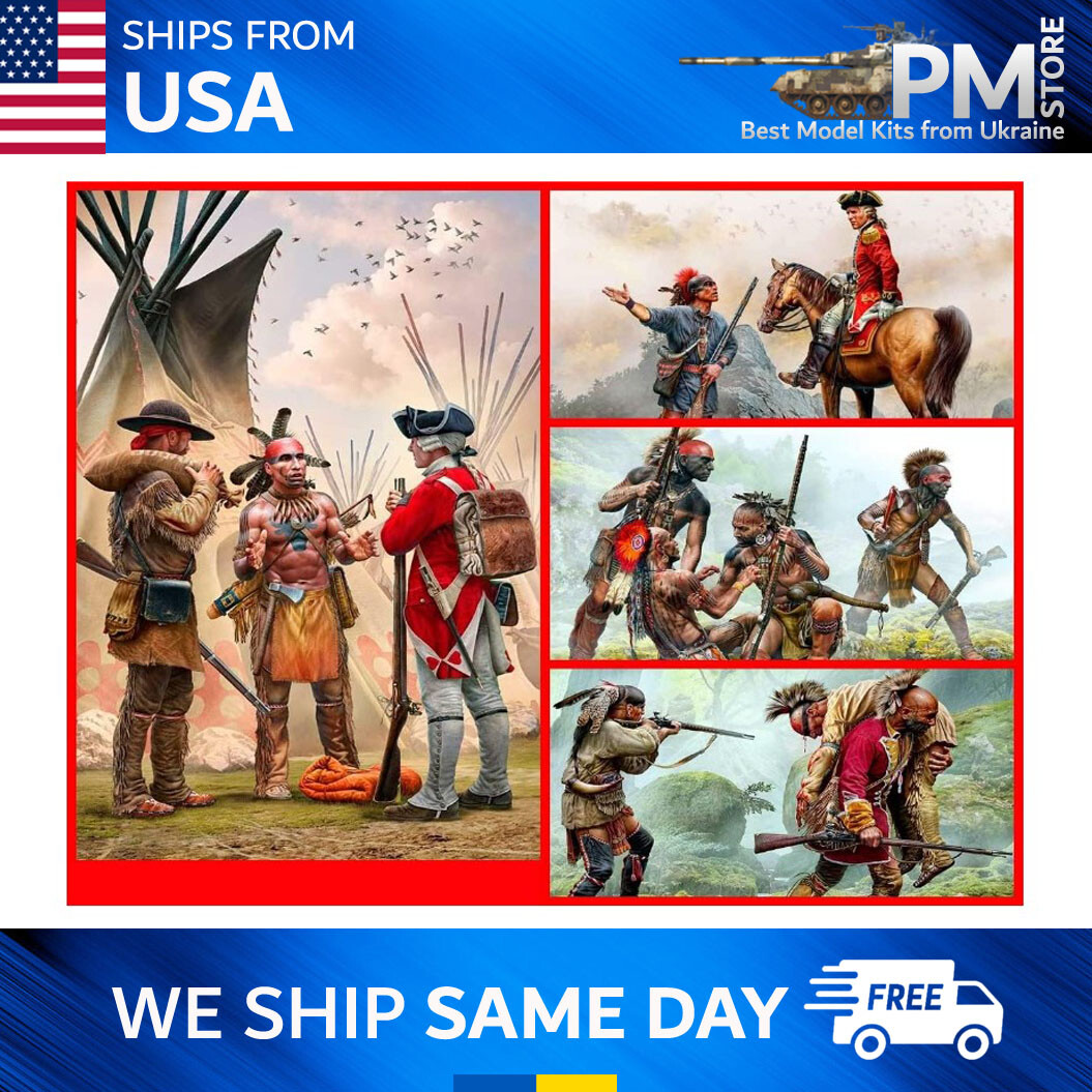 Bundle Lot of 4 Indian Wars XVIII Century 1/35 MasterBox 35209 35210 ...