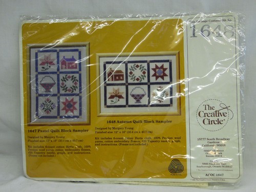The Creative Circle 1648 - 'Autumn Quilt Block Sampler' Cross Stitch ...