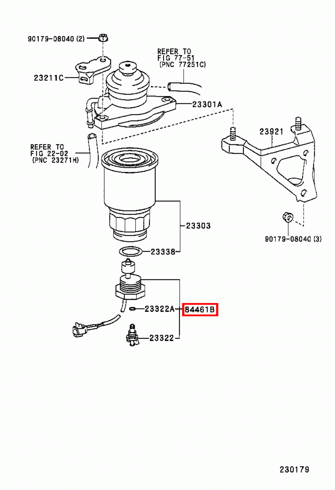 Genuine Coaster HZB40 HDB51 HDB50 BB60 BB59 Fuel Filter Water Sensor ...