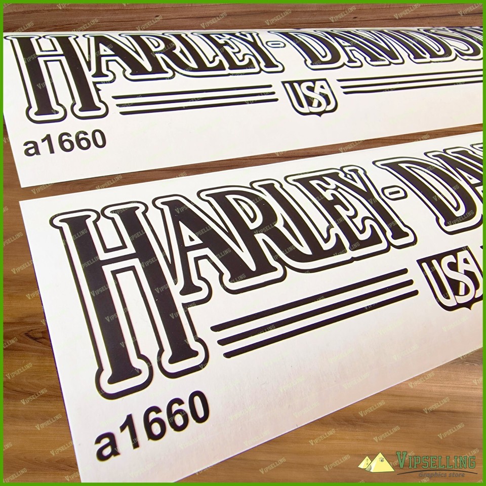 Harley Davidson 1986 USA Premium Quality Fuel Gas Tank Decals Stickers ...