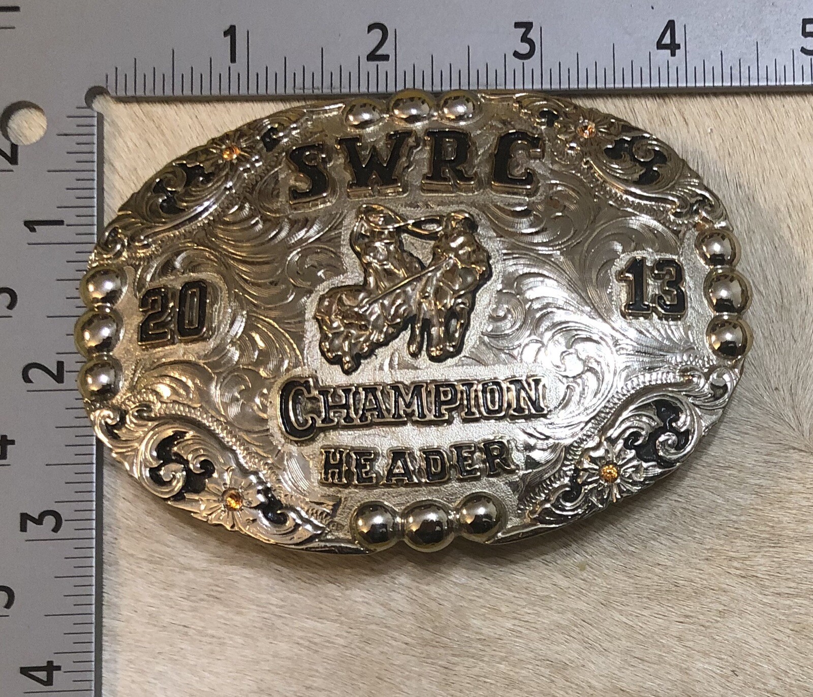 BNIB NATIVE AMERICAN Made Championship USTRC TEAM ROPING ROPER TROPHY ...