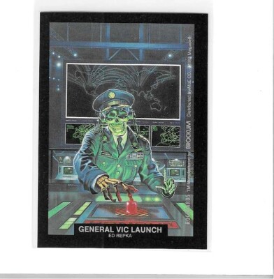 1991 RockCards MEGADETH Gen Vic Launch STICKER ed repka rust in peace ...