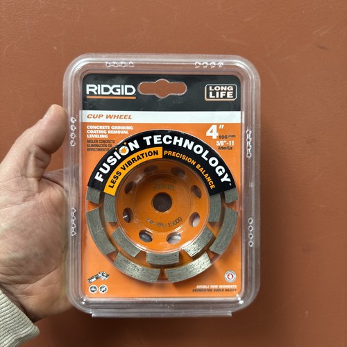 Ridgid AWD40 4" Double Row Segments Diamond Cup Grinding Wheel ...