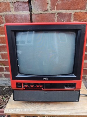 vintage pye 27Ke 1115 portable TV .original remote an headphones ...