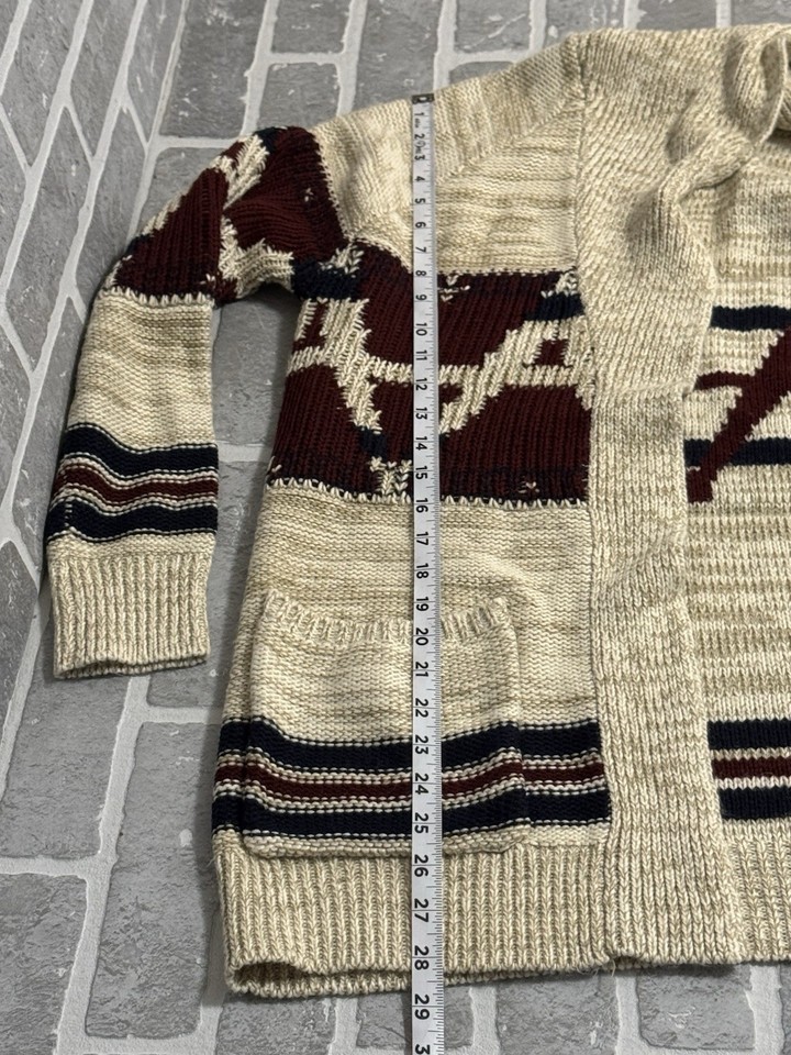 Forever 21 Women’s Large BeigeHeaven Knit Aztec Print Open Long Sleeve ...