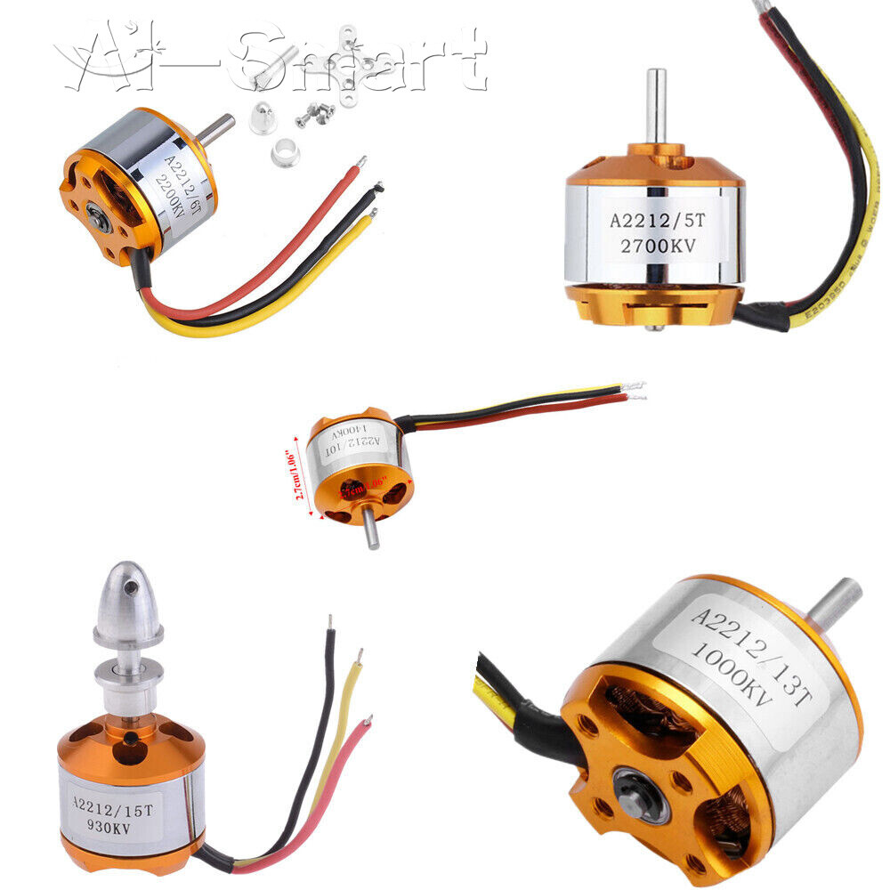 A2212 930/1000/1400/2200/2700KV Outrunner Motor Brushless Aircraft ...