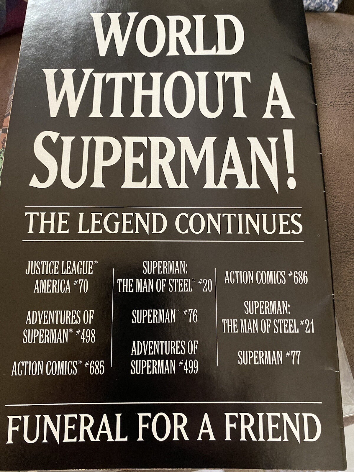 The Death of Superman (DC Comics,1992) Memorial Set | eBay