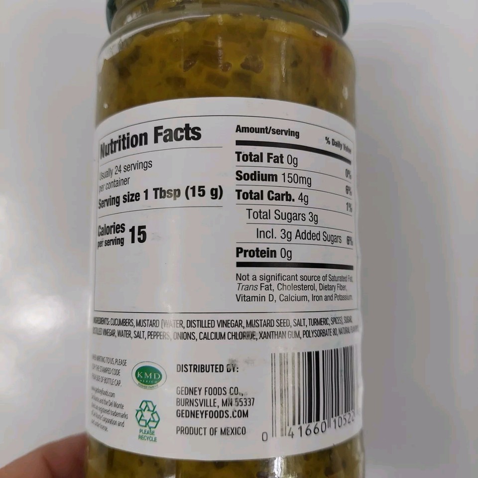 Hot Dog Relish 12 oz Jar Del Monte Pickle Relish with Mustard | eBay