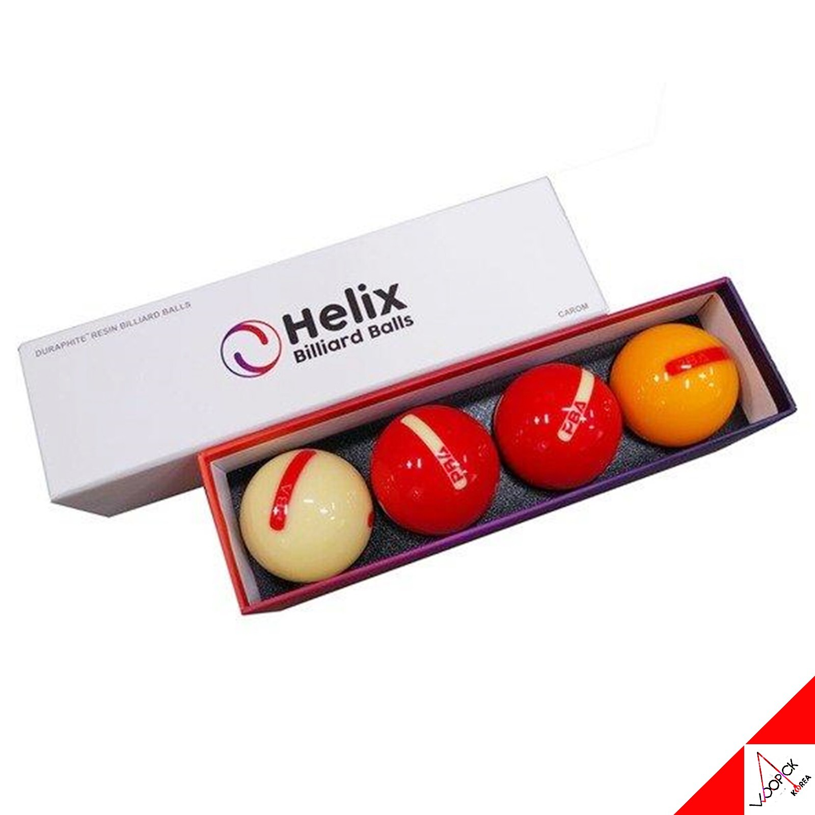 Helix Korea Pro PBA Official Billiards 4 Balls Red Set - 65.5mm for ...
