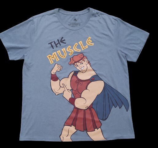 Disney Hercules The Muscle T Shirt Mens Size 2XL Blue Big Disney Hercules The Muscle T Shirt Mens Size 2XL Blue Big