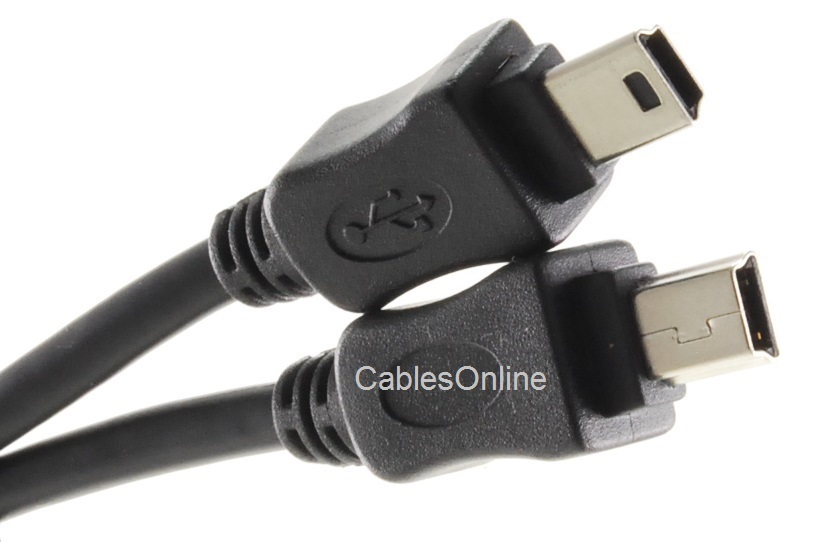 3ft CablesOnline USB 2.0 Mini-B 5-Pin to Mini-B 5-Pin Male/Male Cable ...