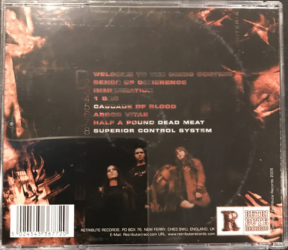 Zeenon ‎– Blood Vessel Criteria CD 2005 Retribute Records ‎– RET 024 UK ...