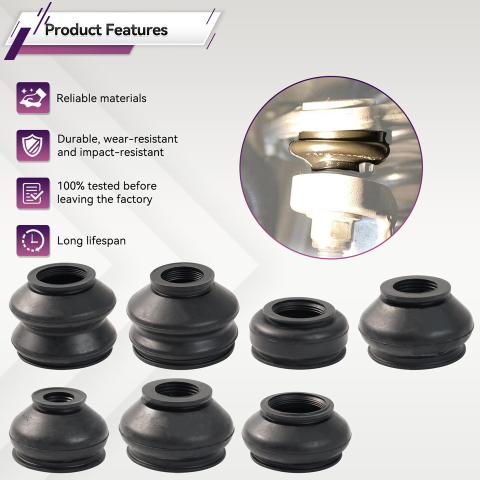 7SizeX2Rubber Ball Joint Boot Dust Cover Tie Rods Linkages Ends ...