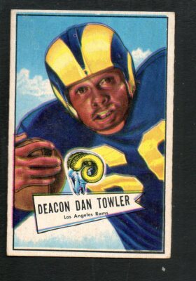 1952 Bowman Small Football Card #120 Deacon Dan Towler-Los Angeles Rams ...