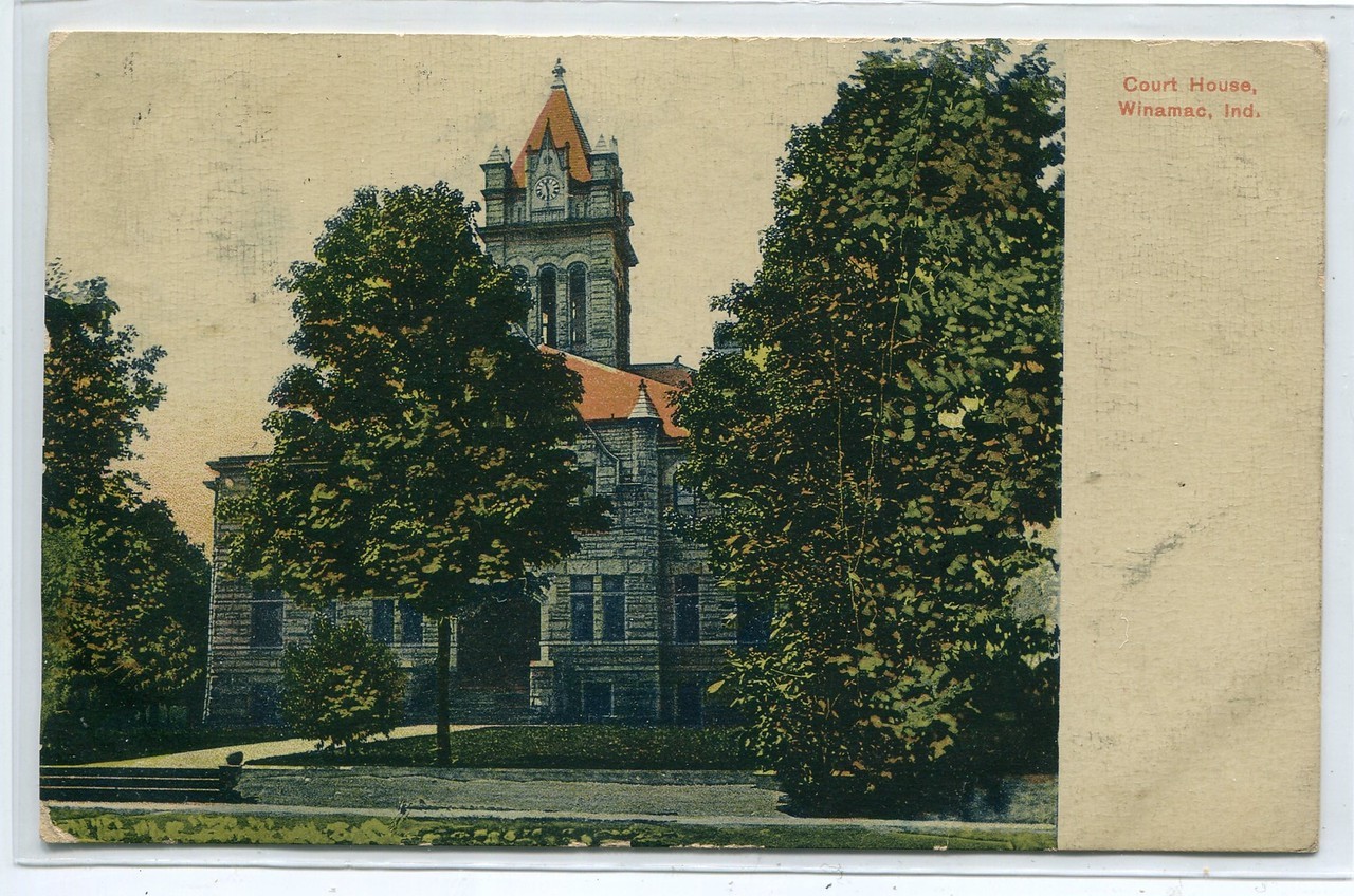 Court House Winamac Indiana 1907 postcard | eBay