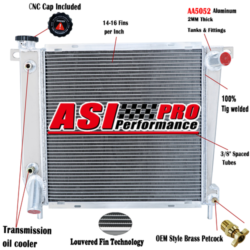 2 Row Aluminum Radiator for 1985-1994 1986 87 Ford Explorer/Ranger ...