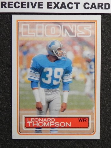 LEONARD THOMPSON 1983 Topps Card #72 _ Card (A) _ DETROIT LIONS | eBay