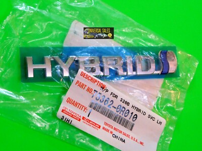 GENUINE HYBRID TOYOTA RAV4 REAR BACK DOOR EMBLEM BADGE LOGO 19 2020 ...