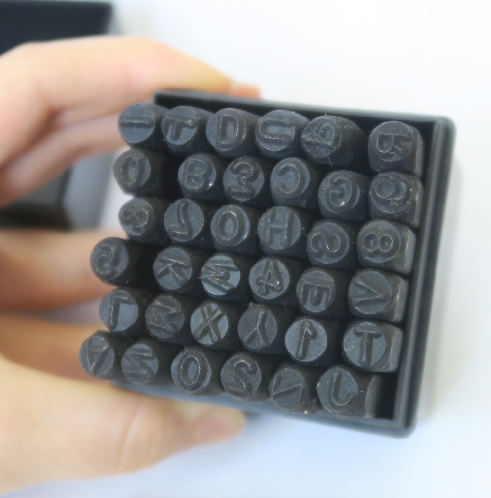 Lot of Metal Letter Stamp Set Tool Number Alphabet Flower Leather ...