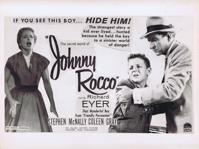JOHNNY ROCCO Original Artwork Movie Still Richard Eyer Stephen McNally ...