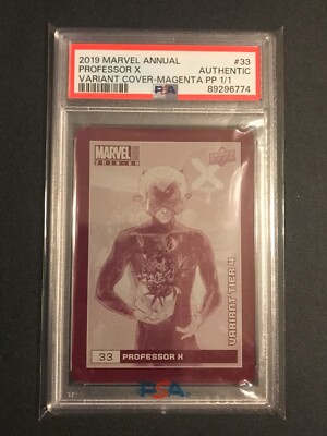 Professor X Printing Plate Magenta - 2019 Marvel Annual 1/1 - PSA ...