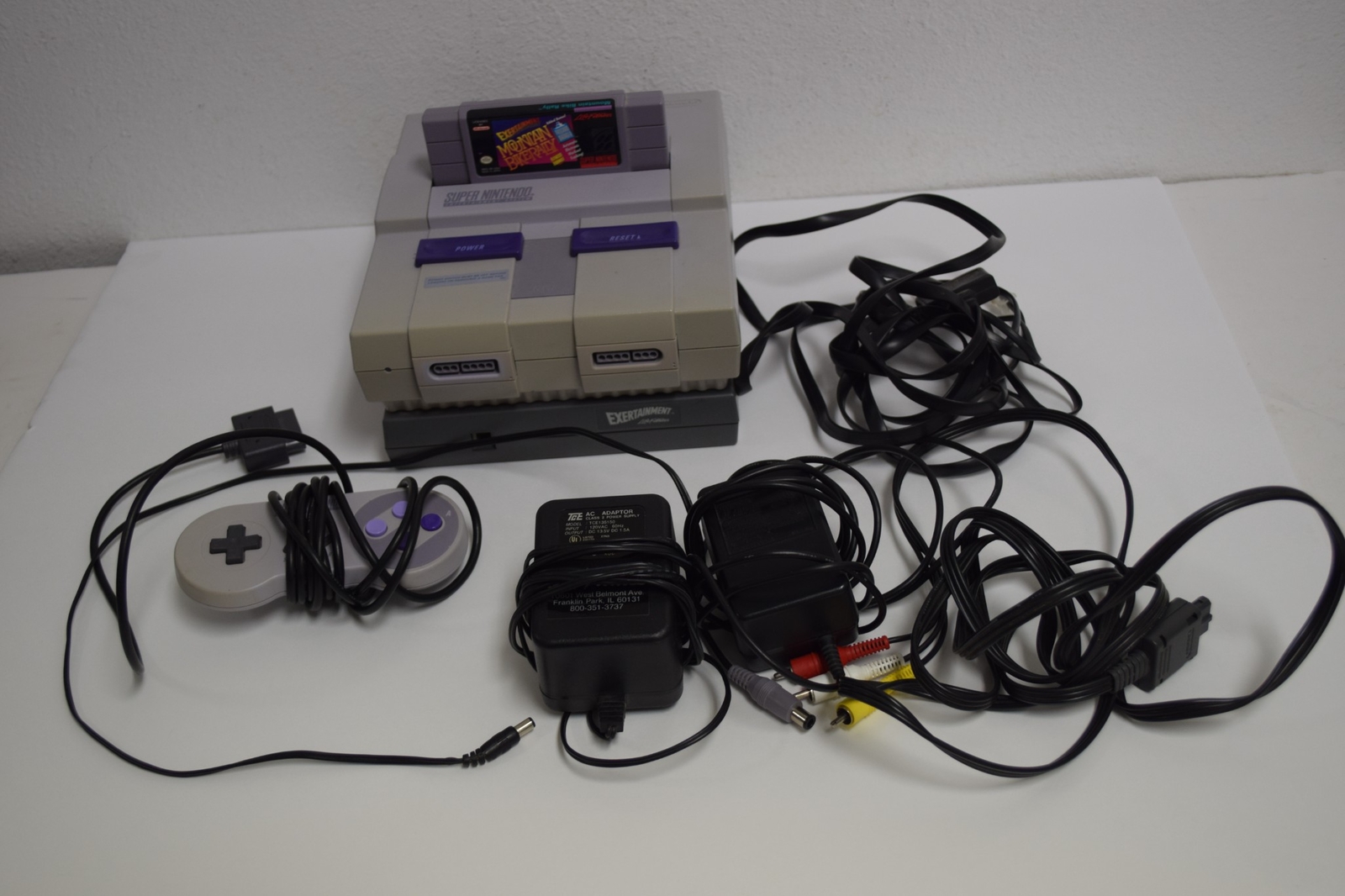 SNES LIFE FITNESS EXERTAINMENT SYSTEM- BIKE -CONTROLS- ALL ACCESSORIES ...