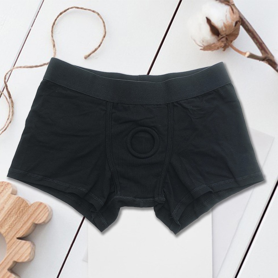 Fashionable Men's Lingerie Soft Cotton Low Waist Briefs Open Front Hole ...