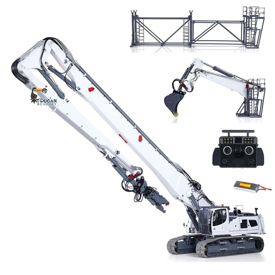 LESU 1/14 Heavy Full Hydraulic RC Excavator LR960 RTR Demolition Digger ...