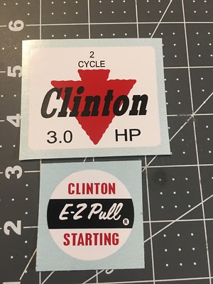 Clinton engine decal set 2 Cycle 3 hp E-Z Pull Set 2 Panther Go Kart ...