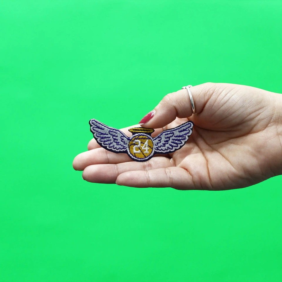 24 Halo Basketball With Wings Patch Basketball Athlete Embroidered Iron On | eBay