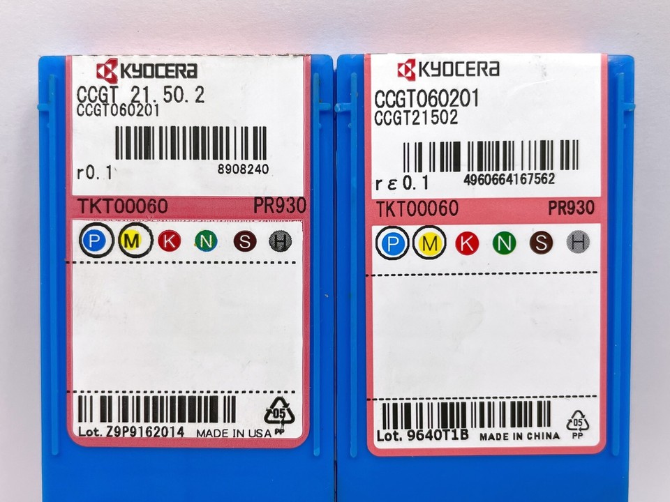 KYOCERA Ceratip CCGT060201 CCGT21502 New Carbide Inserts Grade PR930 ...