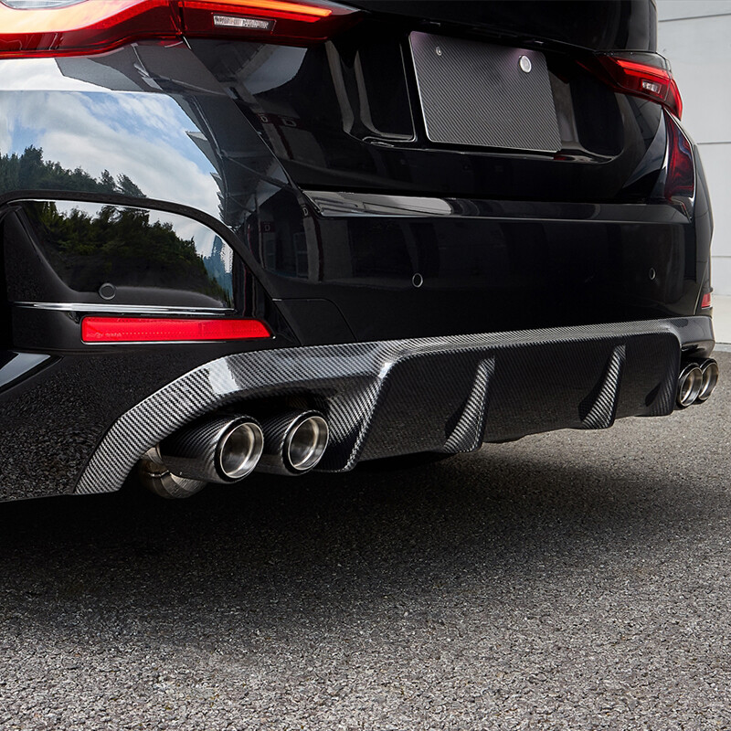 Fits BMW G26 M440i 440i 430i 2021UP REAL CARBON Rear Bumper Diffuser ...