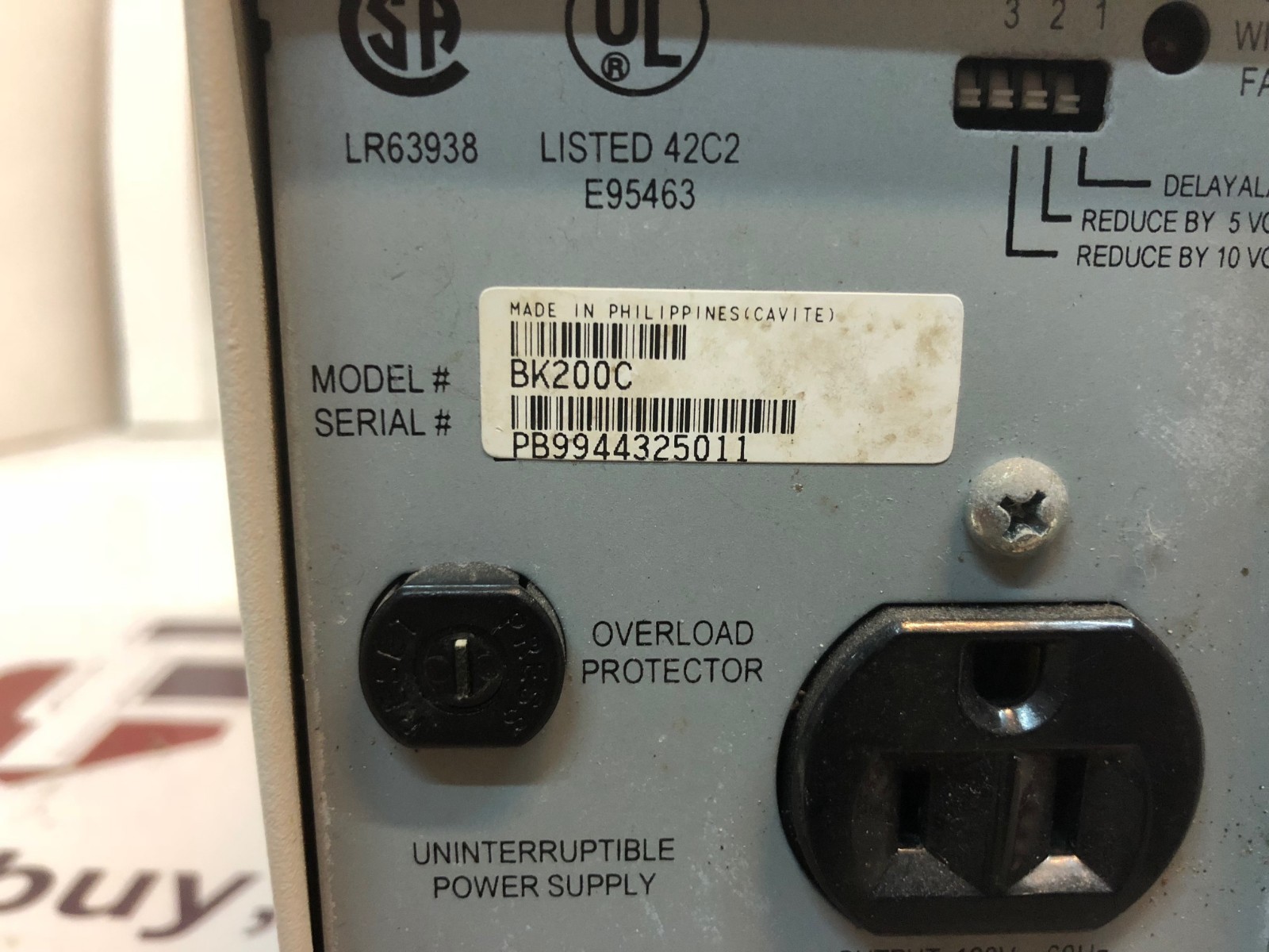 APC Back-UPS 200 Uninterrupted Power Supply BK200C | eBay