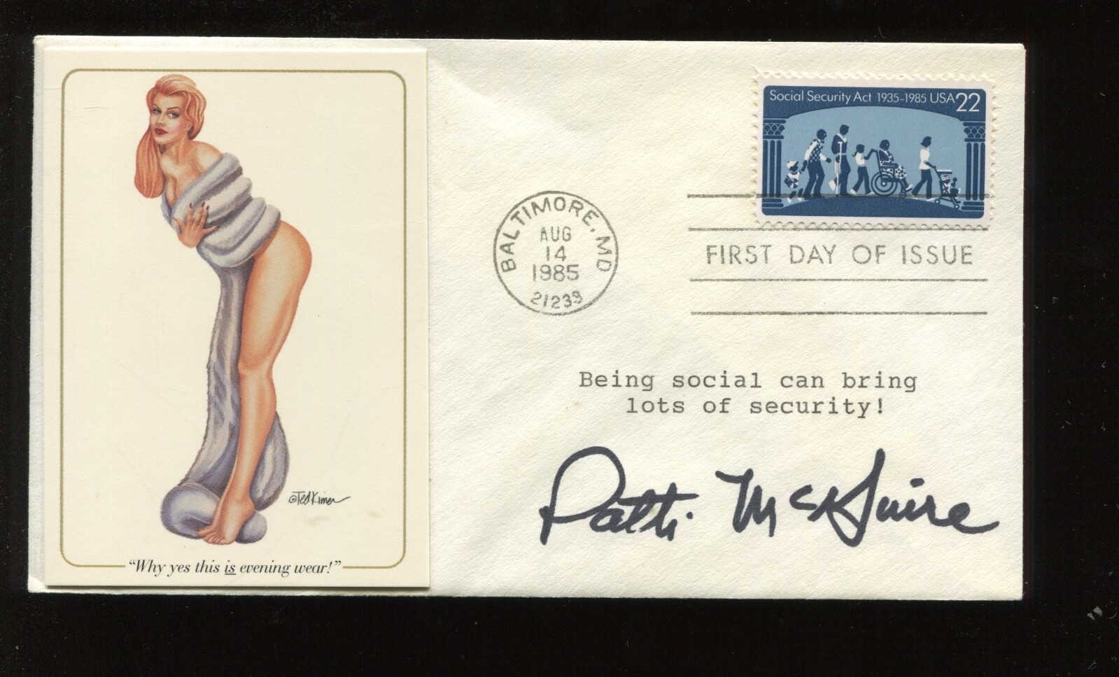 Patti McGuire Model & Jimmy Connors' wife Signed Cover DC2021