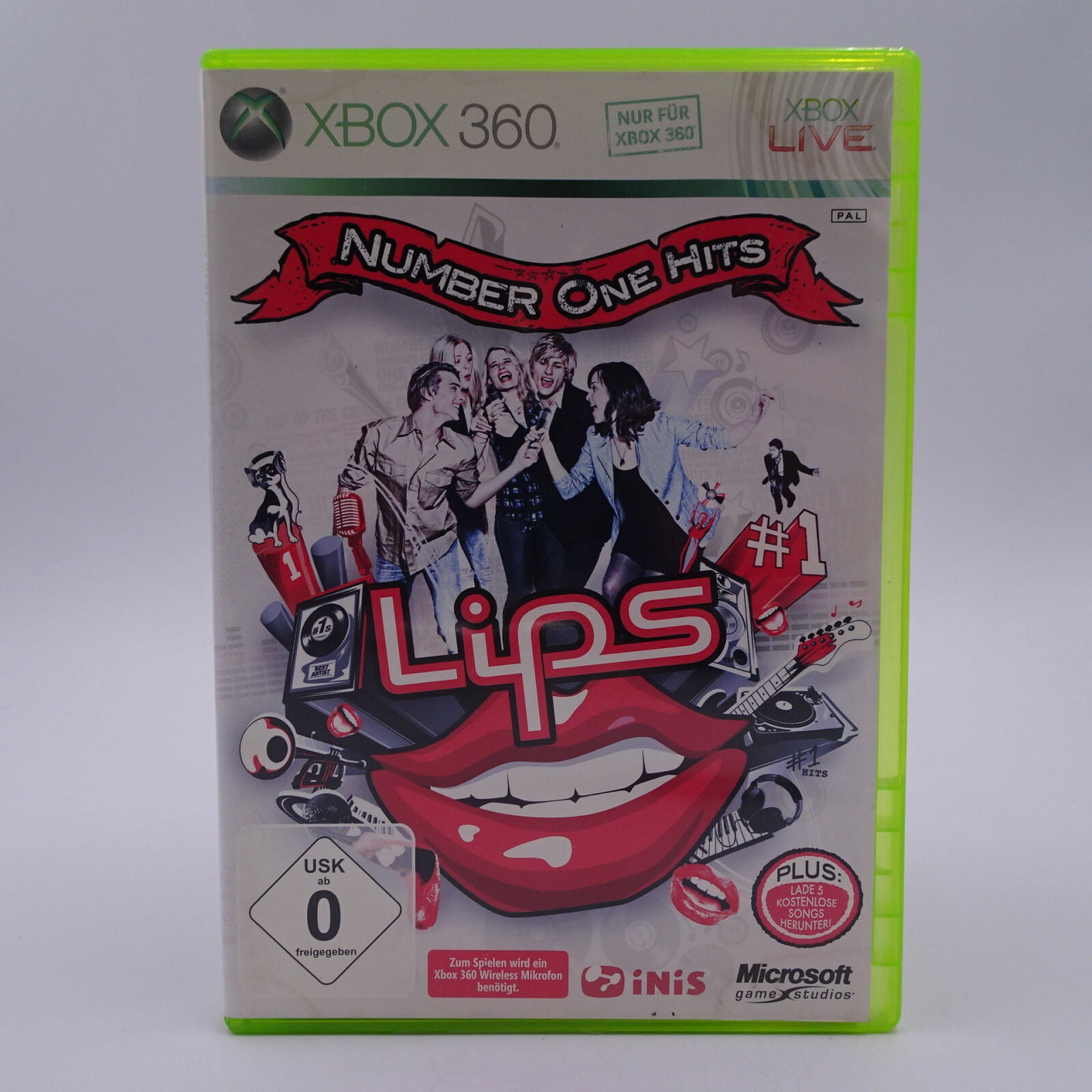 Lips Microsoft Xbox 360 Karaoke Spiele PAL Spiel Game frei wählbar ...