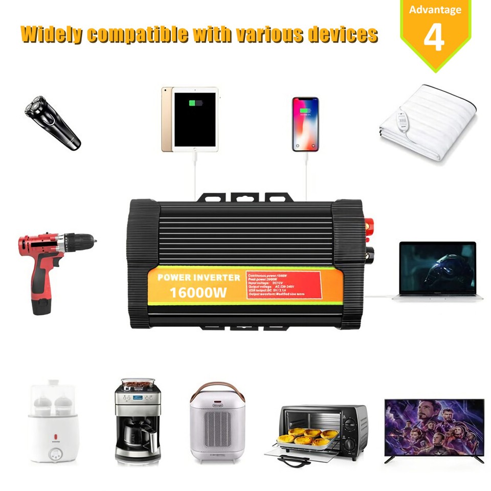 16000W Complete Solar Panel Kit Solar Power Generator 100A 110V Off ...