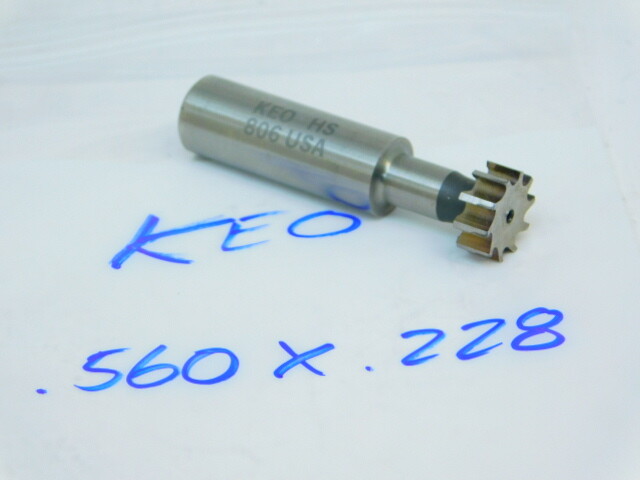 USED KEO (USA) HSS STRAIGHT TOOTH WOODRUFF KEYSEAT CUTTER (.560" x .228 ...