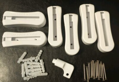 6 Mini Disappearing ABS Bracket Screw Mount Use For Gilchrist & Soames ...