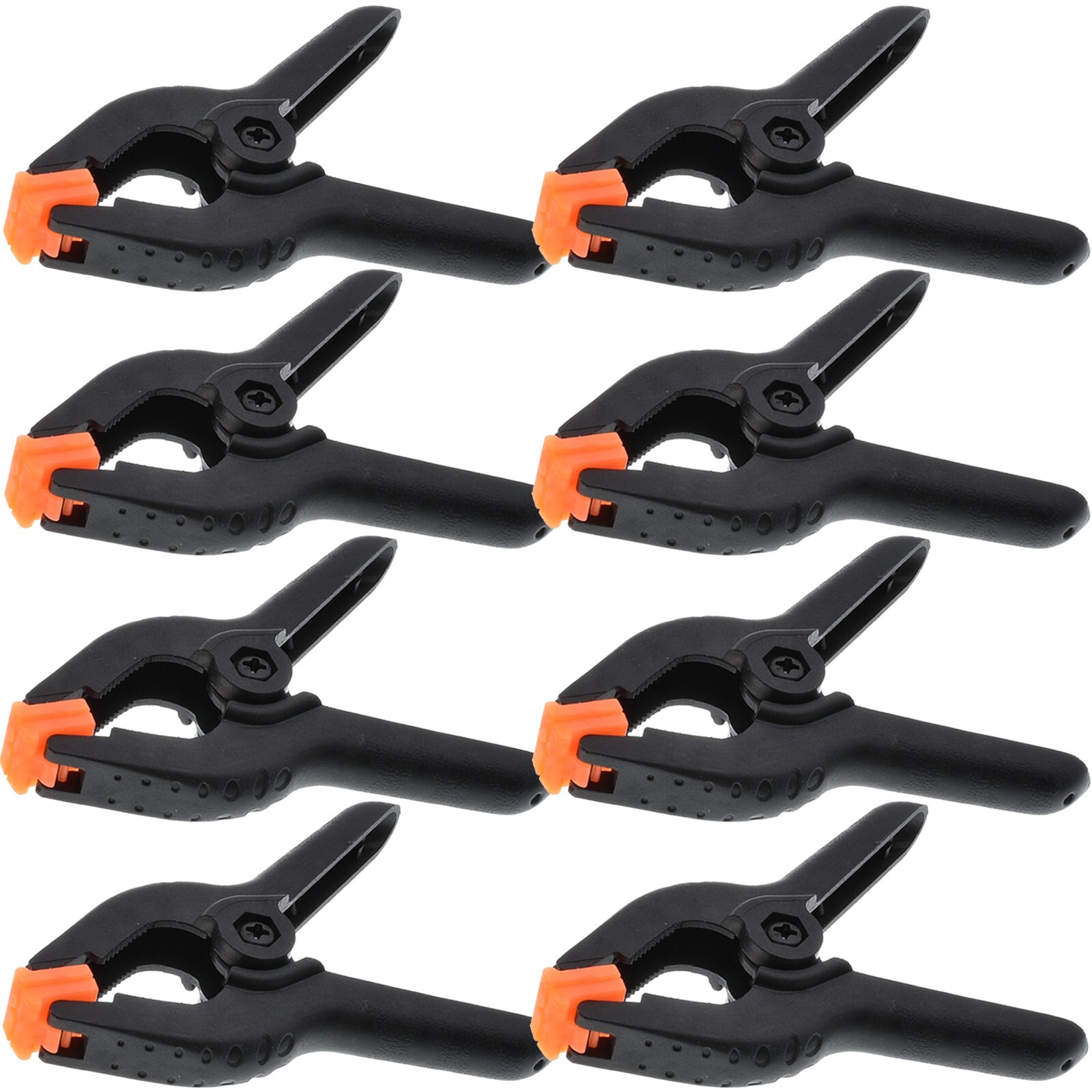 8 x Small 2.5" Plastic Spring Clamp Set HEAVY DUTY Woodwork Tarp Quick ...