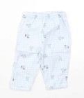 Nutmeg Boys Blue Check Cotton Blend Sweatpants Size 6-9 Months = | eBay UK