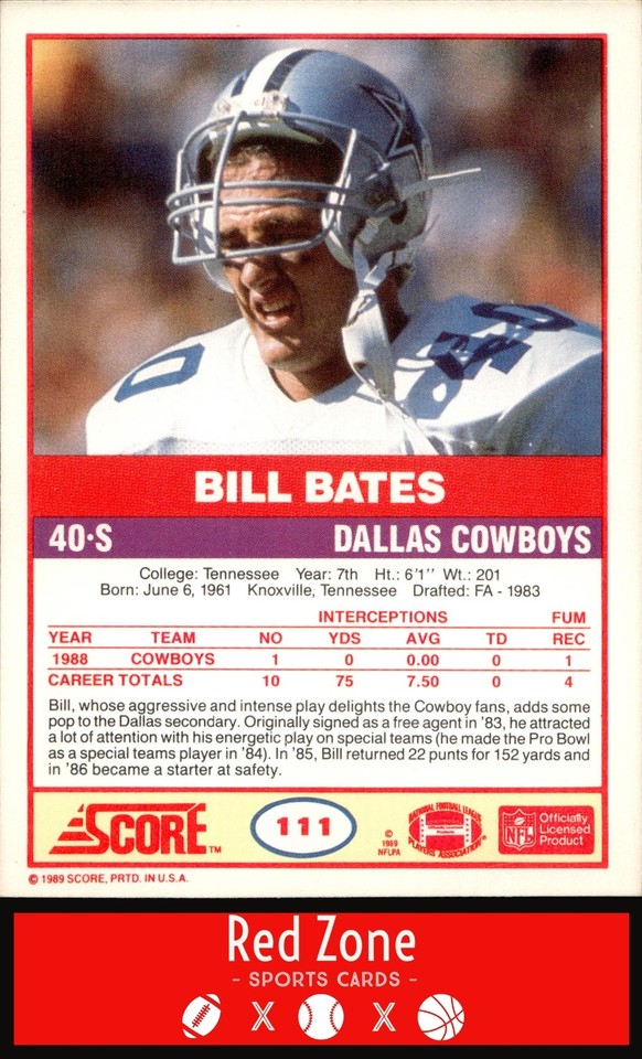1989 Score - #111 Bill Bates NM/NM+ | eBay