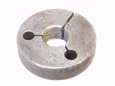 USED GREENFIELD (GTD) THREAD RING GAGE 3/4 x 16 NF (GO PD: .7094) | eBay