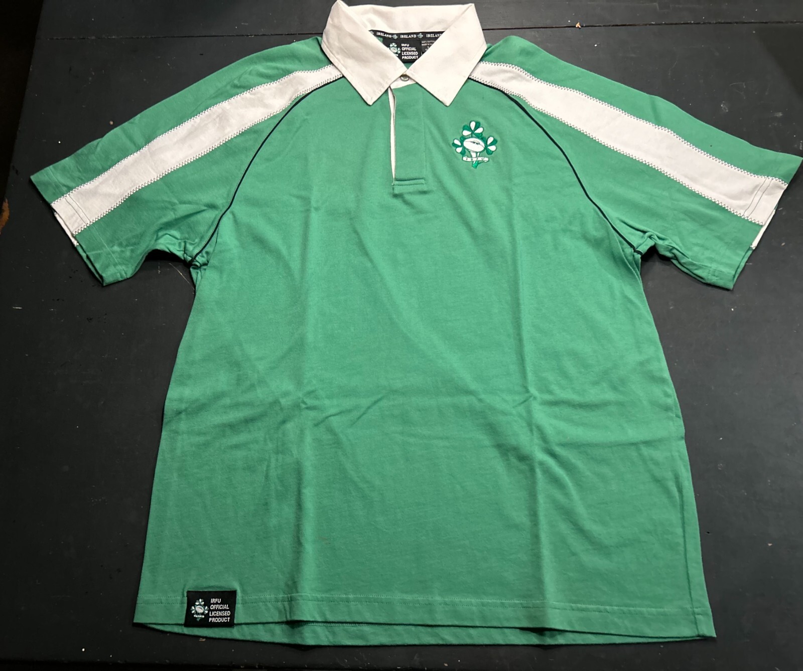 Canterbury Ireland Rugby IRFU Logo Short Sleeve Jersey Polo Shirt Size ...
