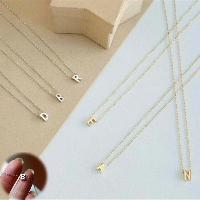 Friendship Alphabet Necklace Girls Chain Silver Letter Initial Gold ...