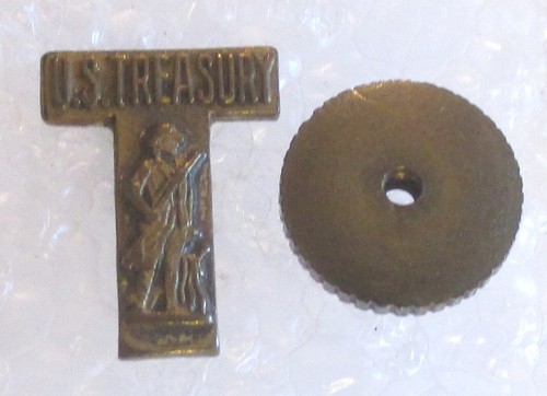 Antique U.S. Treasury T Minute Man Lapel Pin - US Government Department ...